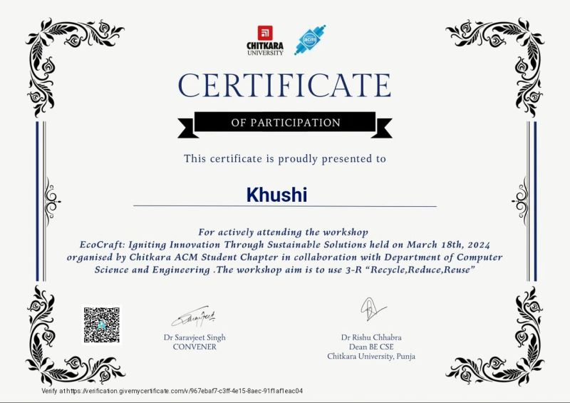 Khushi Badsra on LinkedIn: Chitkara ACM Student Chapter Khushi Badsra on LinkedIn: Chitkara ACM Student Chapter