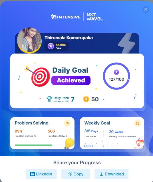 Thirumala Komurupaka on LinkedIn: #day94 #100daysofcode #ccbp # ... Thirumala Komurupaka on LinkedIn: #day94 #100daysofcode #ccbp # ...