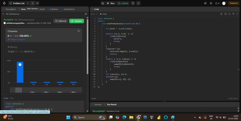 #leetcode #dsa #nextpermutation #c #problemsolving #coding # ... #leetcode #dsa #nextpermutation #c #problemsolving #coding # ...