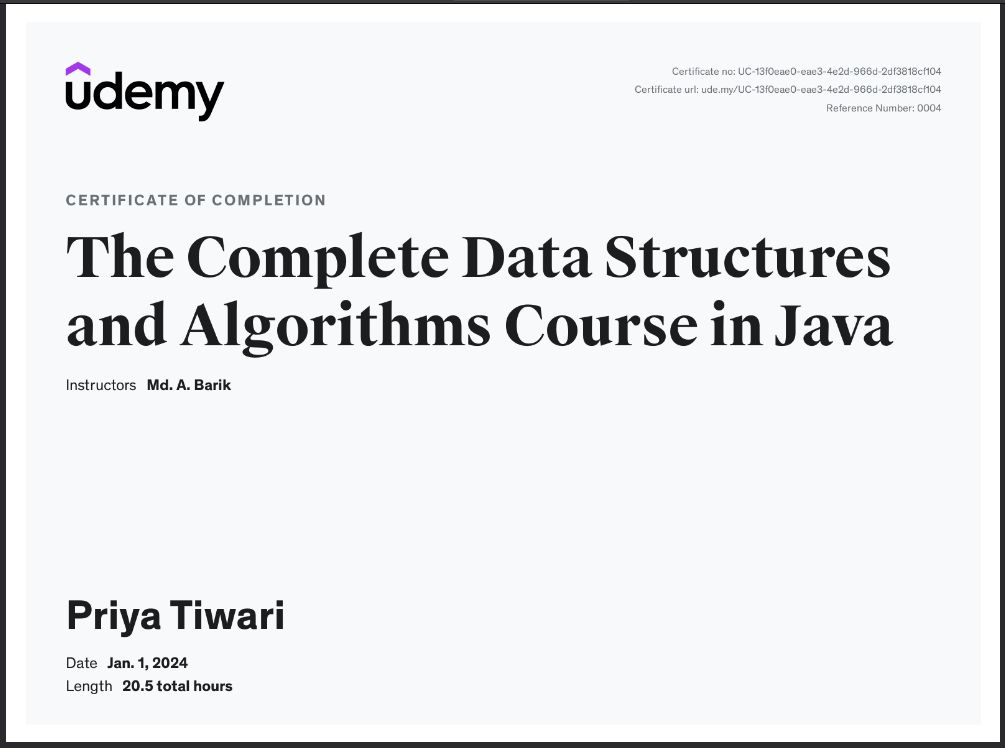 Priya Tiwari on LinkedIn: #java #datastructures #algorithms # ... Priya Tiwari on LinkedIn: #java #datastructures #algorithms # ...