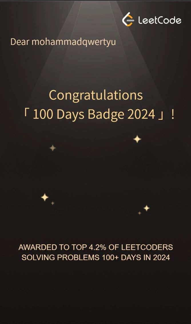 Apsana Mohammad on LinkedIn: #100daysofcode #leetcode #problemsolving # ... Apsana Mohammad on LinkedIn: #100daysofcode #leetcode #problemsolving # ...