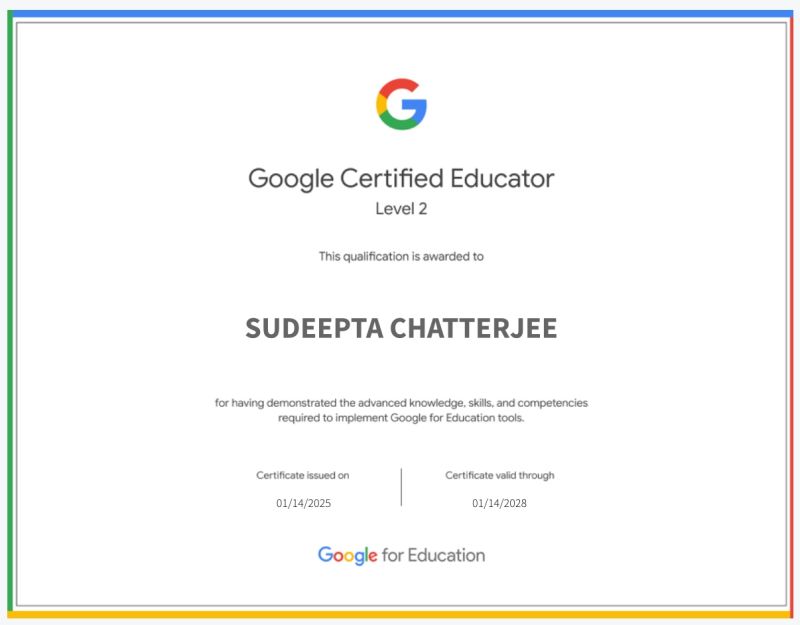 Sudeepta Chatterjee on LinkedIn: #googleforeducation # ... Sudeepta Chatterjee on LinkedIn: #googleforeducation # ...
