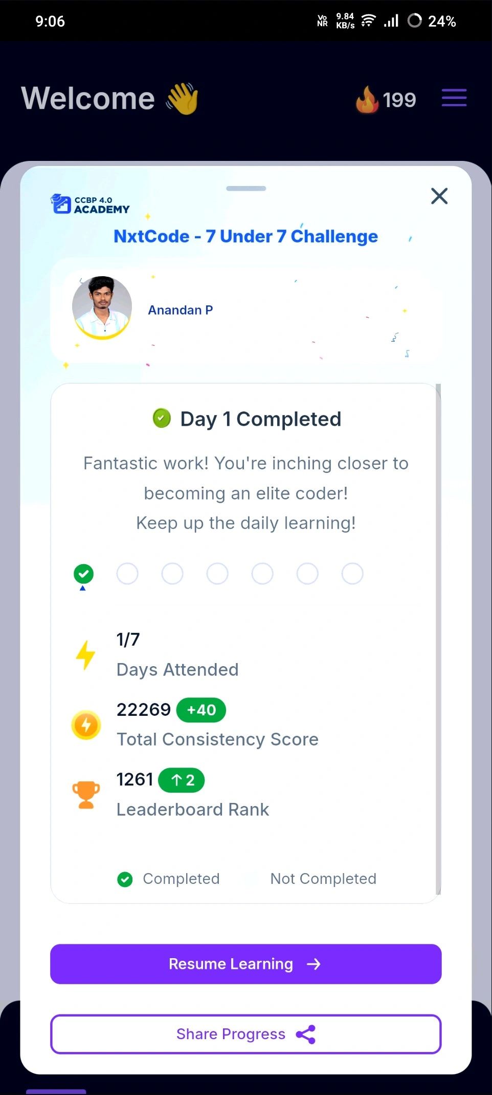 Anandan P on LinkedIn: #keeplearning #codingchallenge #ccbp # ... Anandan P on LinkedIn: #keeplearning #codingchallenge #ccbp # ...