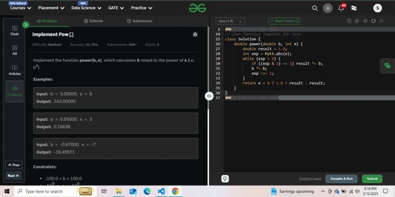 #gfg160 #geekstreak2024 #dsa #recursion #binaryexponentiation #math ... #gfg160 #geekstreak2024 #dsa #recursion #binaryexponentiation #math ...
