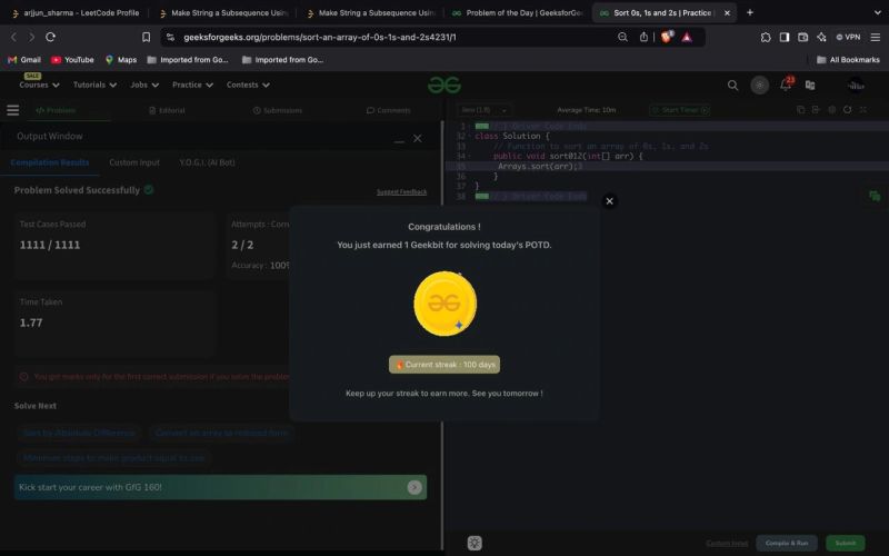 #problemsolving #codingjourney #persistence #milestones | Arjun Sharma #problemsolving #codingjourney #persistence #milestones | Arjun Sharma