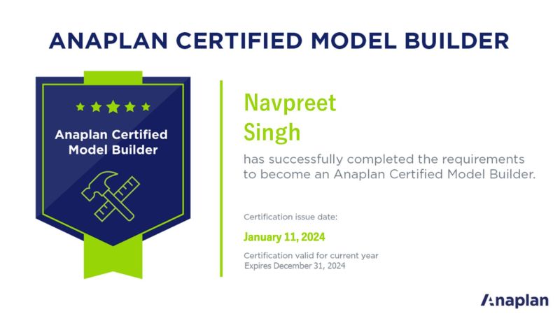 Navpreet Singh on LinkedIn: #anaplanacademy #anaplan #cloudapplication ... Navpreet Singh on LinkedIn: #anaplanacademy #anaplan #cloudapplication ...