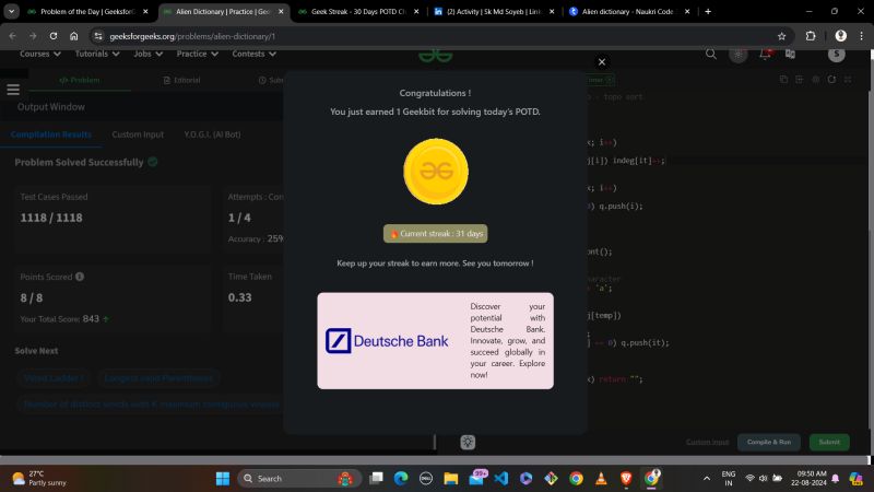 Sk Md Soyeb on LinkedIn: #geekstreak #codingchallenge #growthmindset Sk Md Soyeb on LinkedIn: #geekstreak #codingchallenge #growthmindset