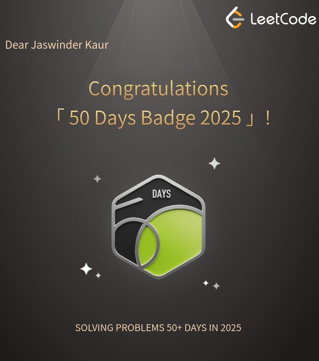 #leetcode #50daysofcode #dsa #codingjourney #problemsolving | Jaswinder ... #leetcode #50daysofcode #dsa #codingjourney #problemsolving | Jaswinder ...