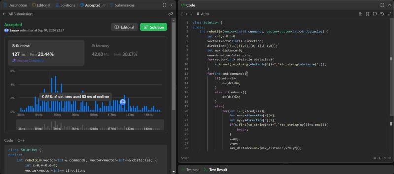 Sanjay J on LinkedIn: #100daysofcode #leetcode #robotics #simulation # ... Sanjay J on LinkedIn: #100daysofcode #leetcode #robotics #simulation # ...