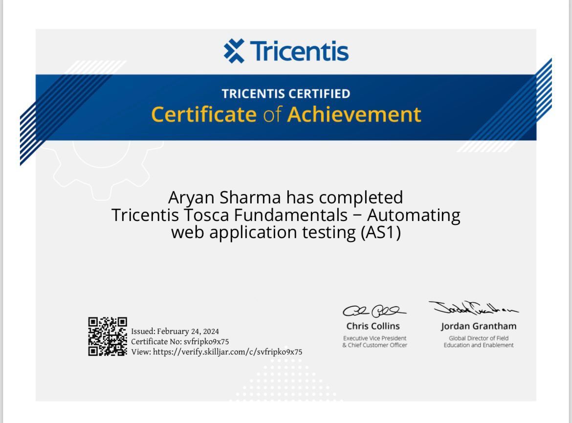 Aryan Sharma on LinkedIn: #tosca #automationtesting #tosca #tricentis # ... Aryan Sharma on LinkedIn: #tosca #automationtesting #tosca #tricentis # ...