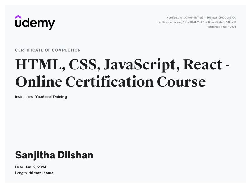 Sanjitha Dilshan on LinkedIn: #html #css #js #react Sanjitha Dilshan on LinkedIn: #html #css #js #react