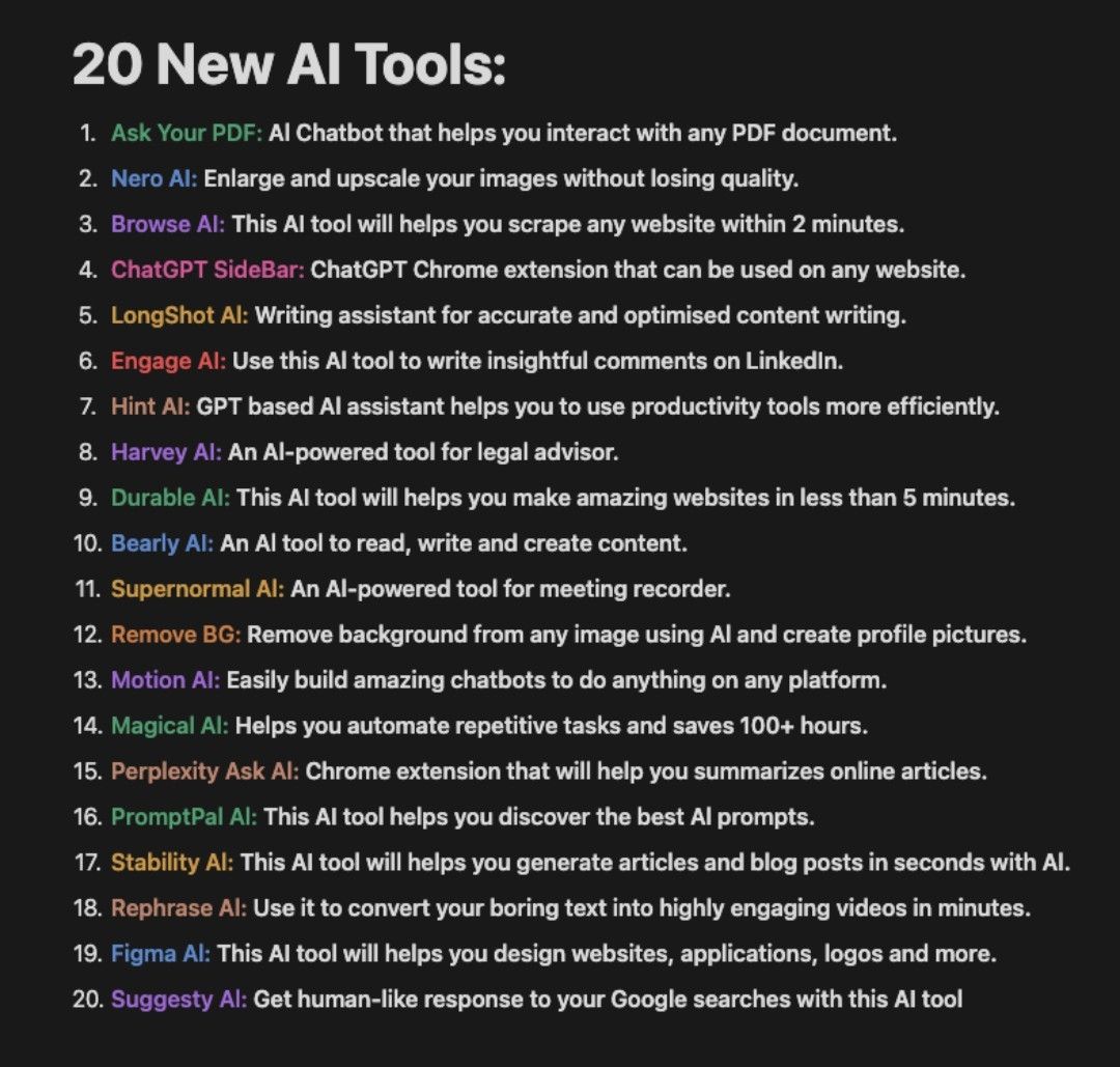 Sashi Rajbanshi on LinkedIn: Here are 20 mind-blowing AI tools to hack ... Sashi Rajbanshi on LinkedIn: Here are 20 mind-blowing AI tools to hack ...