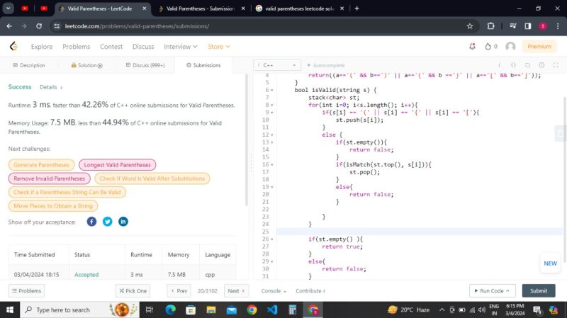 SADIK KHAN on LinkedIn: #leetcode #stack #codingjourney #dsa SADIK KHAN on LinkedIn: #leetcode #stack #codingjourney #dsa