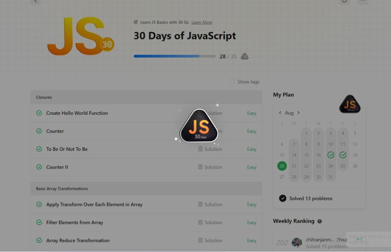 Chitranjan Mukhiya on LinkedIn: #leetcodechallenge #javascript # ... Chitranjan Mukhiya on LinkedIn: #leetcodechallenge #javascript # ...