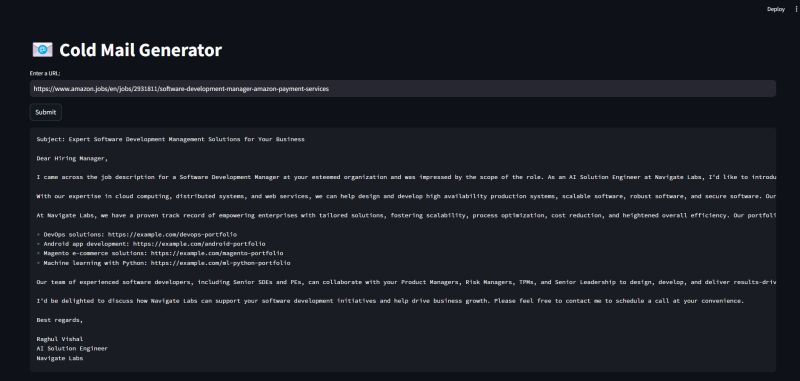 Cold Email Generator: AI-Powered Job Outreach Tool 🎉 Our Cold Email ... Cold Email Generator: AI-Powered Job Outreach Tool 🎉 Our Cold Email ...