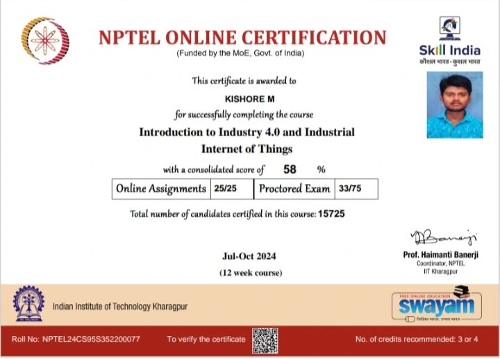 Kishore M on LinkedIn: #learningjourney #nptel #continuousimprovement # ... Kishore M on LinkedIn: #learningjourney #nptel #continuousimprovement # ...
