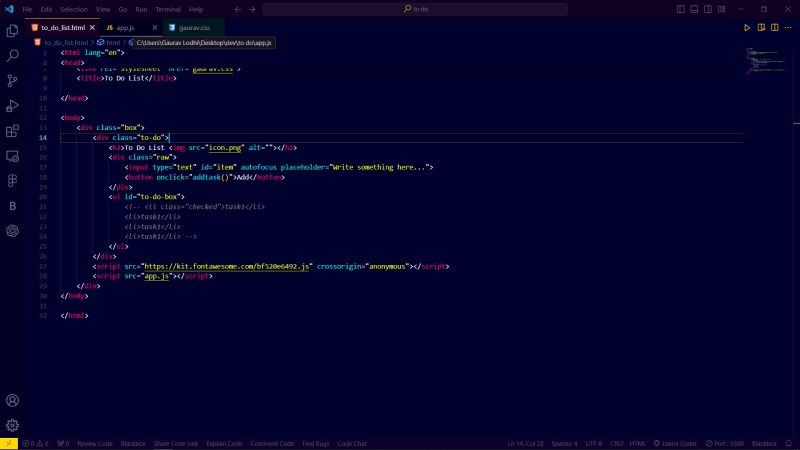 Gaurav Kumar on LinkedIn: #html #css #javascript #webdevelopment #todolist Gaurav Kumar on LinkedIn: #html #css #javascript #webdevelopment #todolist