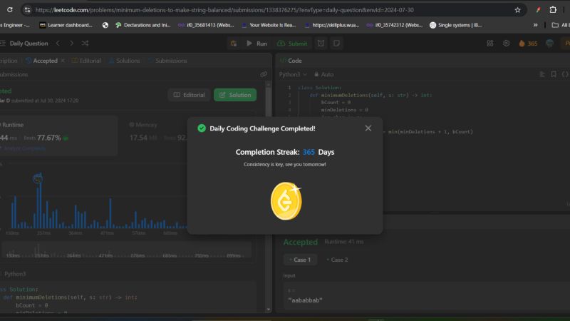 Completed one year of LeetCode challenges | Kedar D posted on the topic ... Completed one year of LeetCode challenges | Kedar D posted on the topic ...