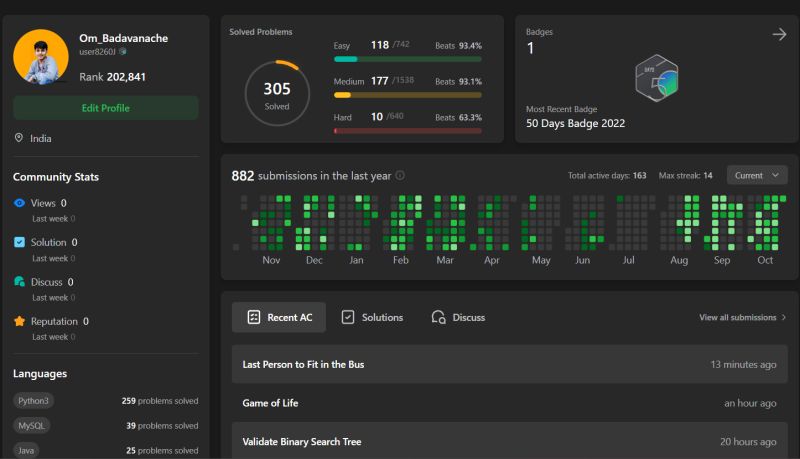 Om Badavanache on LinkedIn: #leetcode300 #codingmilestone # ... Om Badavanache on LinkedIn: #leetcode300 #codingmilestone # ...