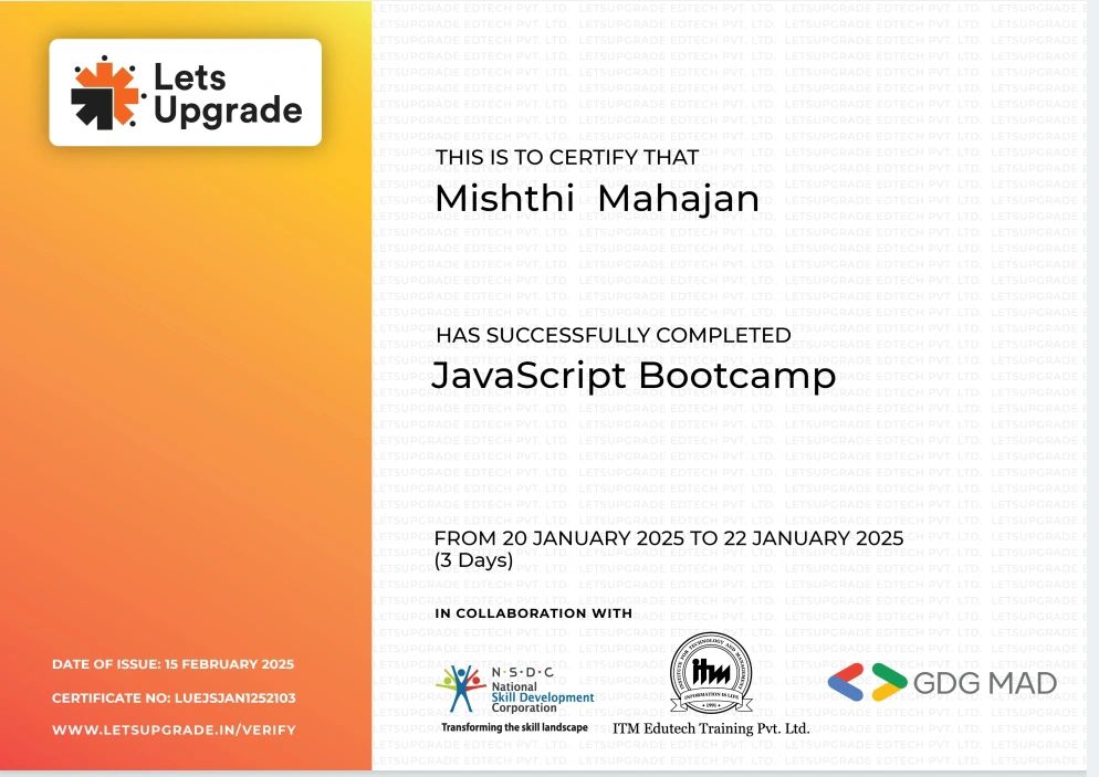 #webdevelopment #frontend #coding #letsupgrade | Mishthi Mahajan #webdevelopment #frontend #coding #letsupgrade | Mishthi Mahajan