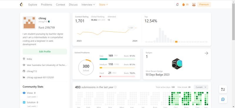 Completed 300+ leetcode questions in 2023 | Chirag Agrawal posted on ... Completed 300+ leetcode questions in 2023 | Chirag Agrawal posted on ...
