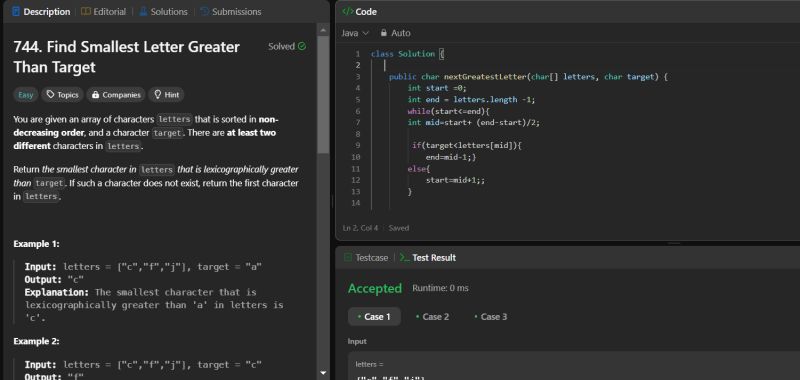 Devansh Arora on LinkedIn: #51daysofcode #leetcode #binarysearch # ... Devansh Arora on LinkedIn: #51daysofcode #leetcode #binarysearch # ...