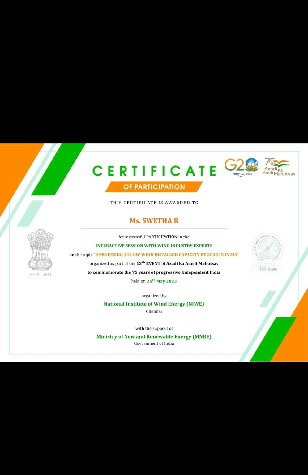 Swetha R on LinkedIn: Certificate of participation in the Interactive ... Swetha R on LinkedIn: Certificate of participation in the Interactive ...