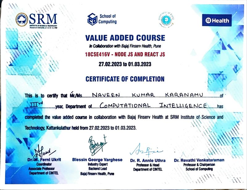 Naveen Kumar Karanamu on LinkedIn: #react #node #workshop Naveen Kumar Karanamu on LinkedIn: #react #node #workshop