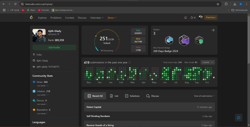 Ajith Glady on LinkedIn: #leetcode #codingjourney #milestone # ... Ajith Glady on LinkedIn: #leetcode #codingjourney #milestone # ...
