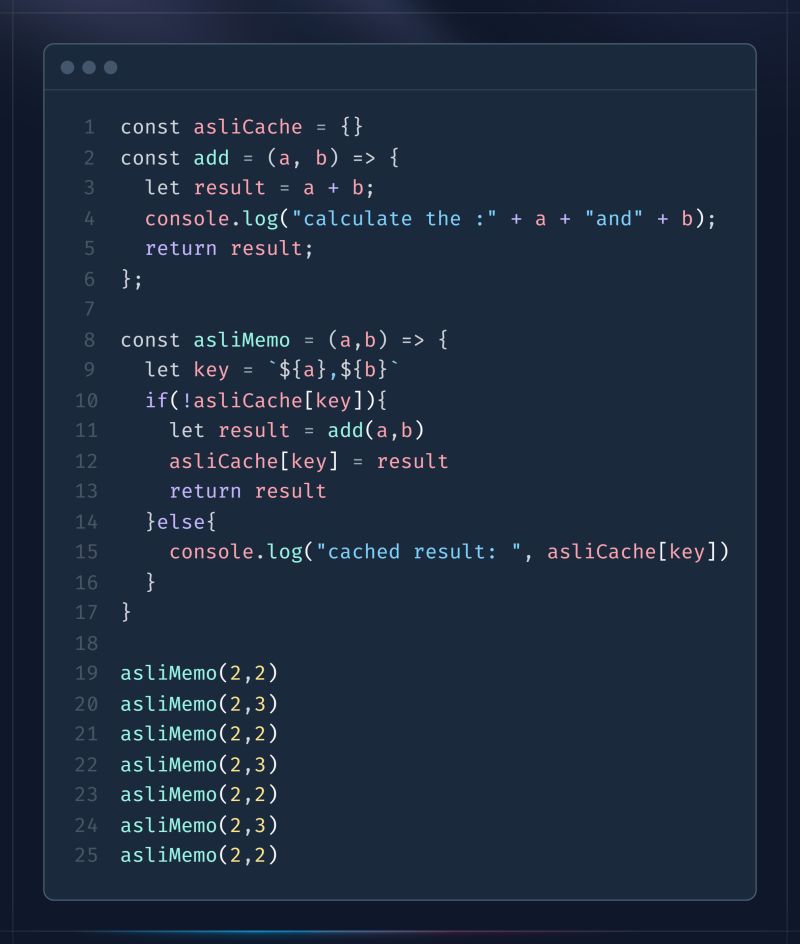 Sameer Faridi 🇮🇳 on LinkedIn: Memoization in js Sameer Faridi 🇮🇳 on LinkedIn: Memoization in js