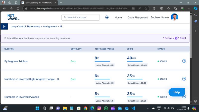 Sudheer kumar gandikota on LinkedIn: #day3 #50daysofcode #nxtwave #ccbp ... Sudheer kumar gandikota on LinkedIn: #day3 #50daysofcode #nxtwave #ccbp ...