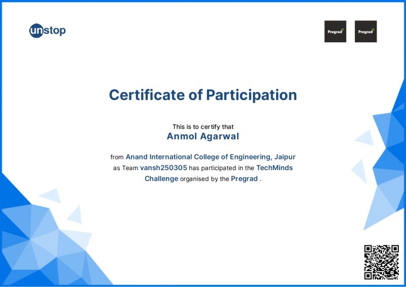 Completed Tech Minds Challenge by Pregrad | Anmol Agrawal posted on the ... Completed Tech Minds Challenge by Pregrad | Anmol Agrawal posted on the ...