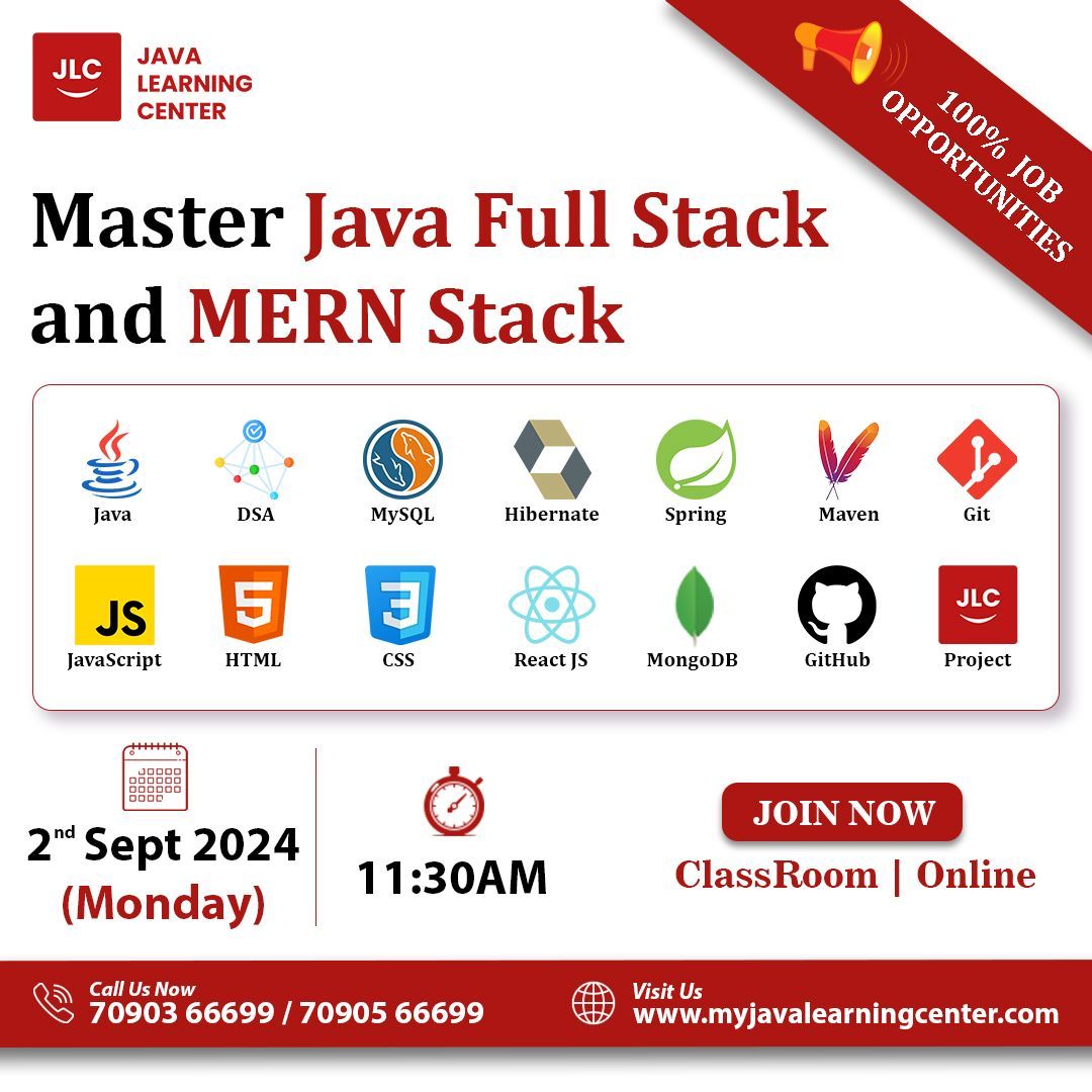 JLC - Java Learning Center on LinkedIn: #java #javafullstack # ... JLC - Java Learning Center on LinkedIn: #java #javafullstack # ...