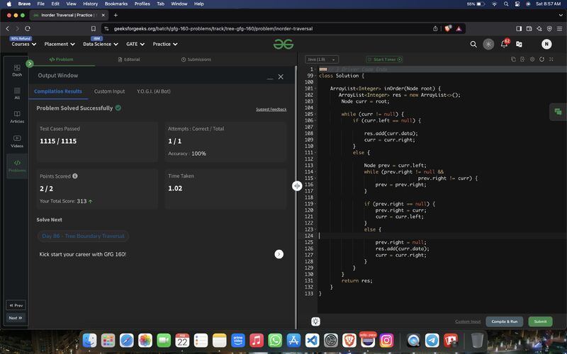 #dsa #coding #binarytrees #inordertraversal #160daysofcode # ... #dsa #coding #binarytrees #inordertraversal #160daysofcode # ...