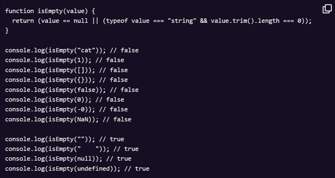 Piyali Das on LinkedIn: How do I Check for an Empty/Undefined/Null ... Piyali Das on LinkedIn: How do I Check for an Empty/Undefined/Null ...