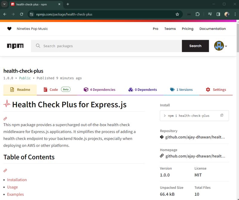 #expressjs #nodejs #npm #healthcheck #developertools #productivityboost ... #expressjs #nodejs #npm #healthcheck #developertools #productivityboost ...