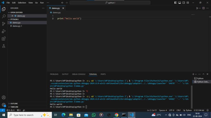 Sachin Swami on LinkedIn: #100daysofcode #python #coding #firstprogram ... Sachin Swami on LinkedIn: #100daysofcode #python #coding #firstprogram ...