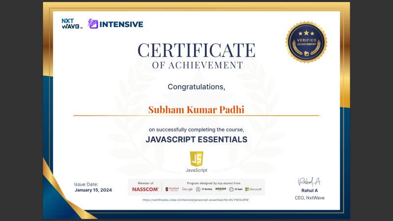 Subham Kumar Padhi on LinkedIn: #nxtwave #nxtwaveccbp #coding # ... Subham Kumar Padhi on LinkedIn: #nxtwave #nxtwaveccbp #coding # ...