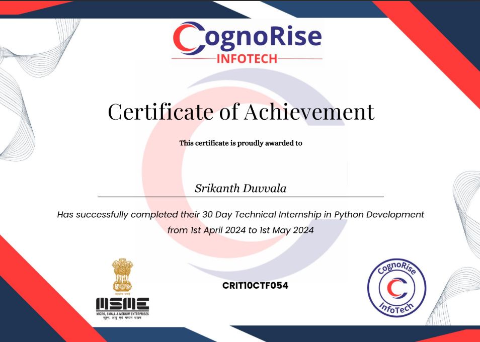 Srikanth Duvvala on LinkedIn: #pythondevelopment #cognoriseinfotech Srikanth Duvvala on LinkedIn: #pythondevelopment #cognoriseinfotech