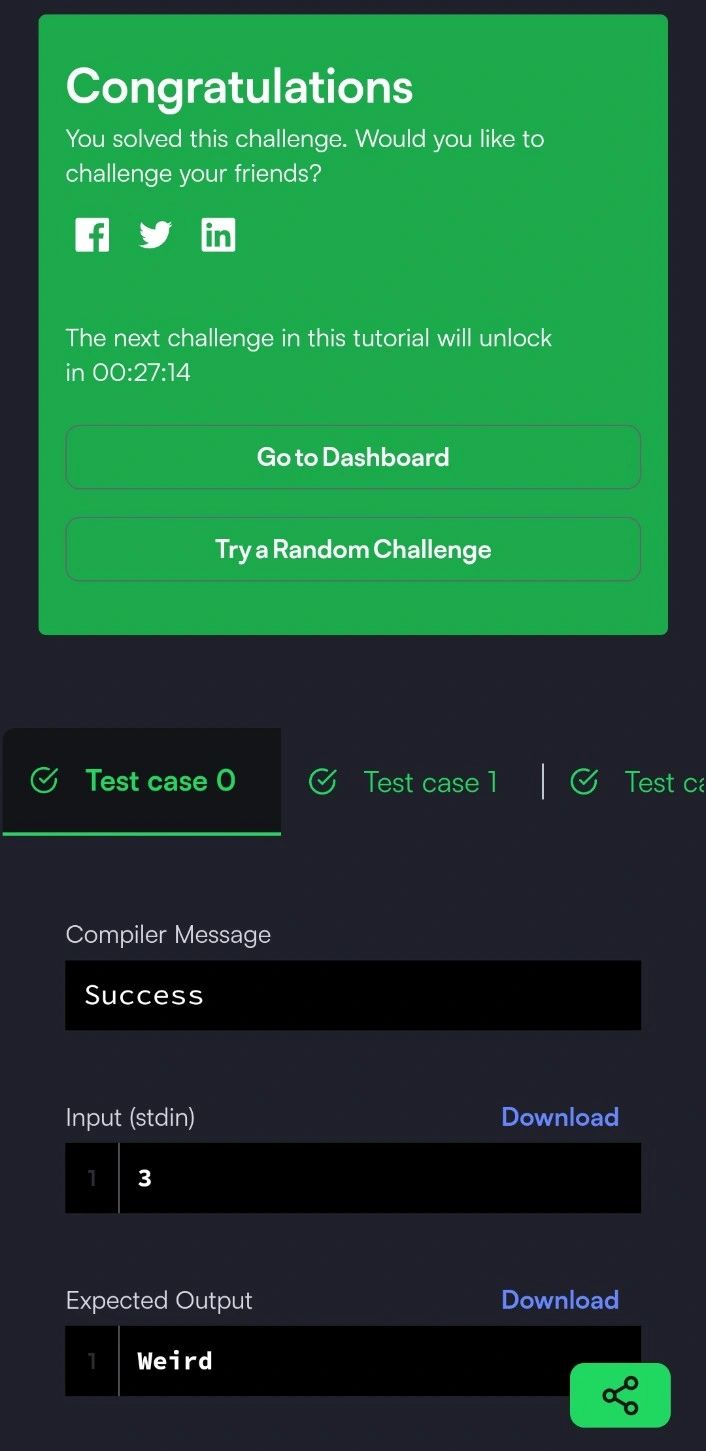Subash E on LinkedIn: #30daysofcode #hackerrank #java #conditionals # ... Subash E on LinkedIn: #30daysofcode #hackerrank #java #conditionals # ...