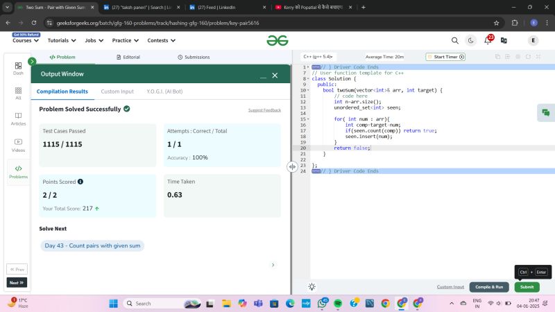 Ekta Joshi on LinkedIn: #geeksforgeeks #cpp #gfg160 Ekta Joshi on LinkedIn: #geeksforgeeks #cpp #gfg160