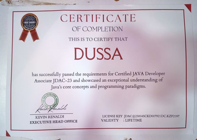 Dussa Sathvik on LinkedIn: #certified_java_developer_associate #edumex ... Dussa Sathvik on LinkedIn: #certified_java_developer_associate #edumex ...