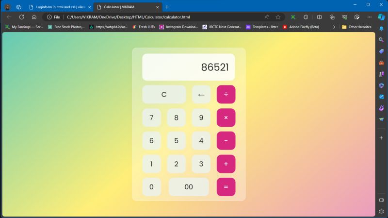 Vikram c on LinkedIn: Calculator Using ,HTML, CSS, Js Vikram c on LinkedIn: Calculator Using ,HTML, CSS, Js