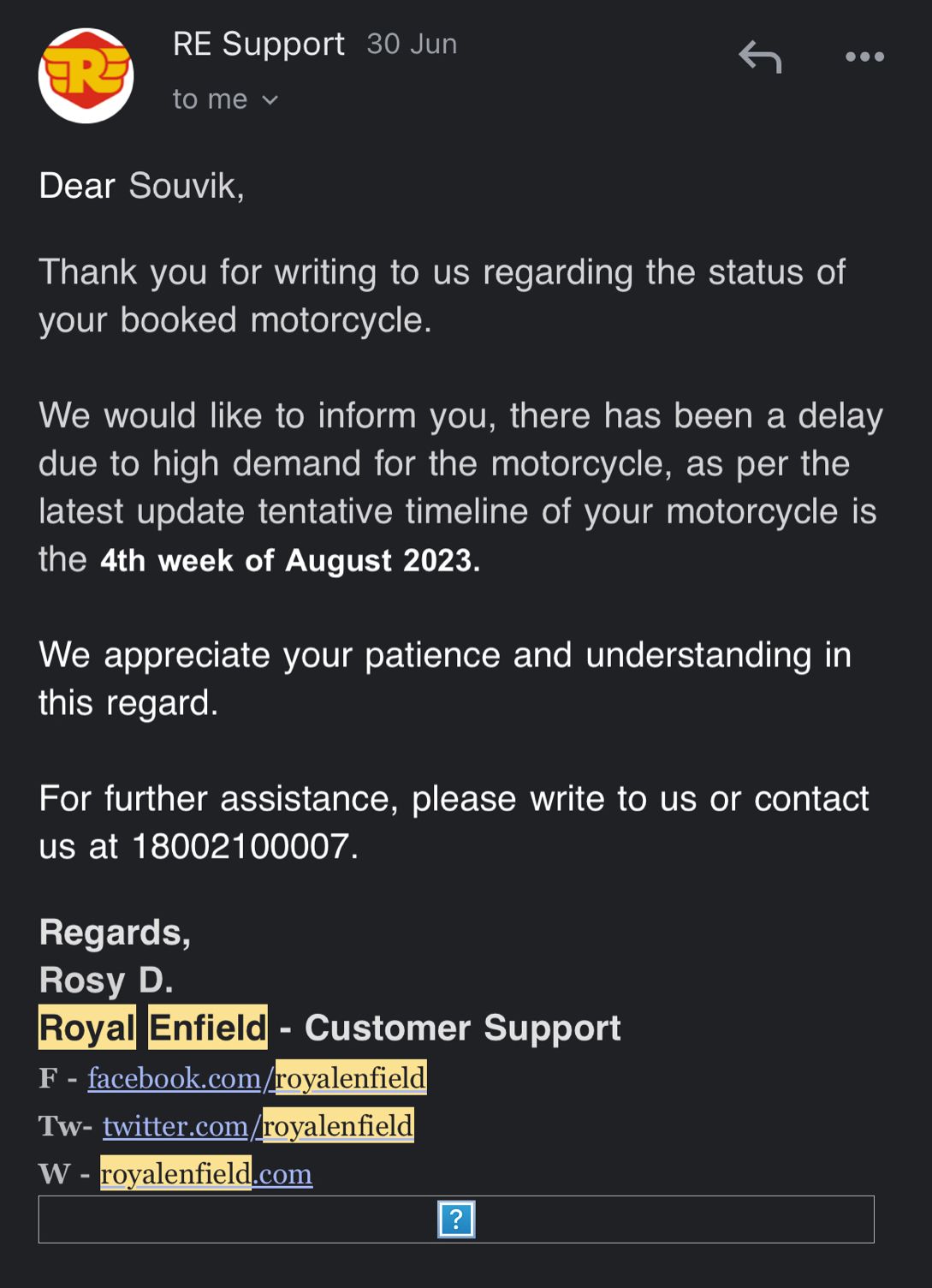 Souvik Ghosh on LinkedIn: #royalenfield #sales Souvik Ghosh on LinkedIn: #royalenfield #sales