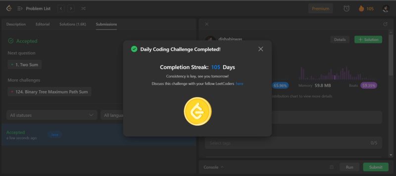 Disha Biswas on LinkedIn: #leetcode #codingjourney #consistency # ... Disha Biswas on LinkedIn: #leetcode #codingjourney #consistency # ...