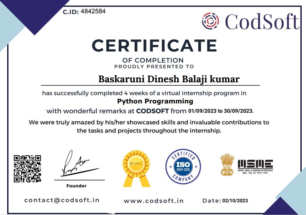 #python #pythonprogramming #codsoft #pythoncoding #intership ... #python #pythonprogramming #codsoft #pythoncoding #intership ...