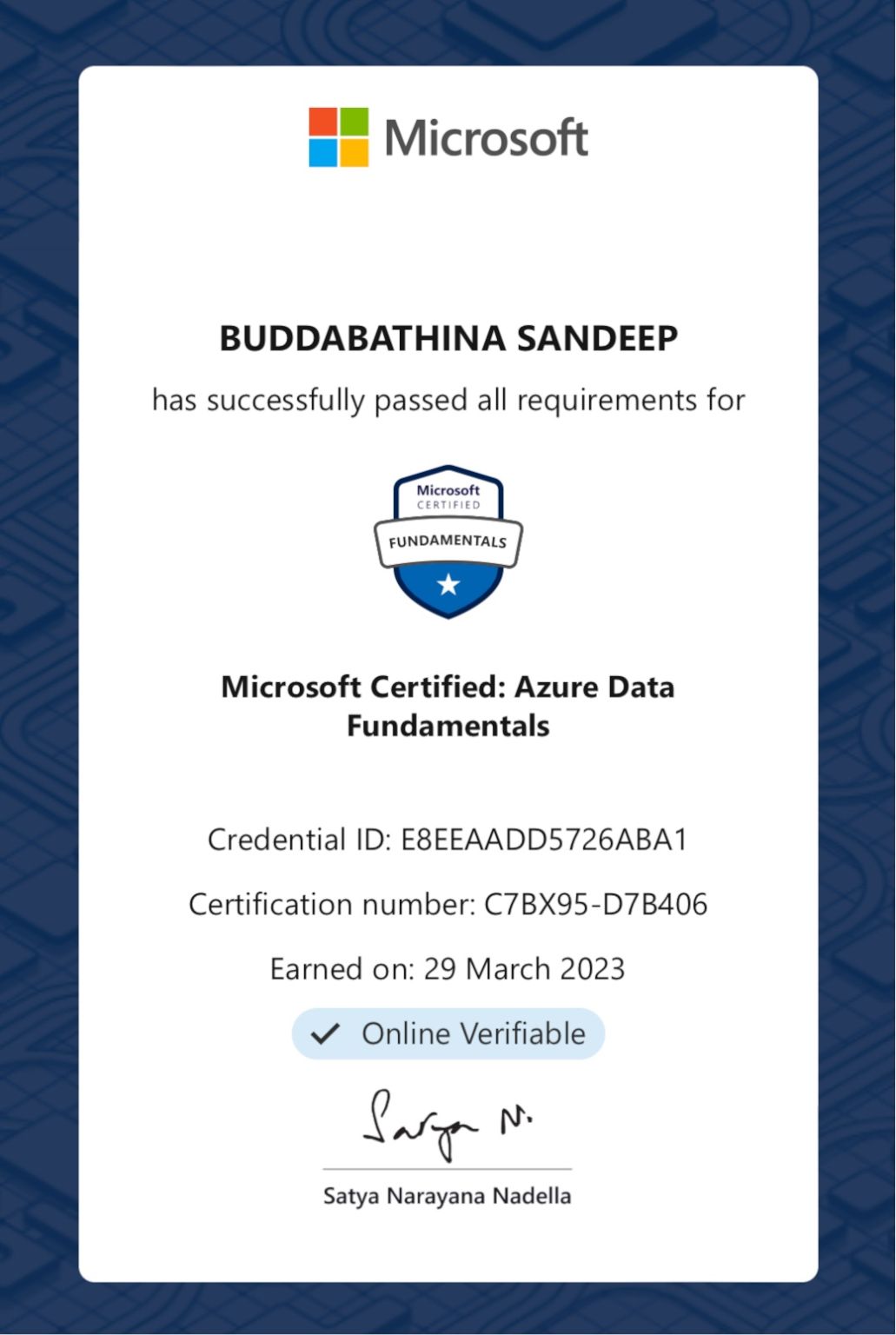 SANDEEP BUDDABATHINA on LinkedIn: #azure #microsoftcertified # ... SANDEEP BUDDABATHINA on LinkedIn: #azure #microsoftcertified # ...