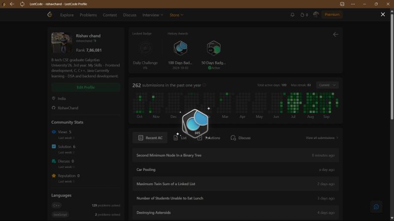 Rishav Chand on LinkedIn: #leetcode #100daysofcode #dsa #problemsolving ... Rishav Chand on LinkedIn: #leetcode #100daysofcode #dsa #problemsolving ...