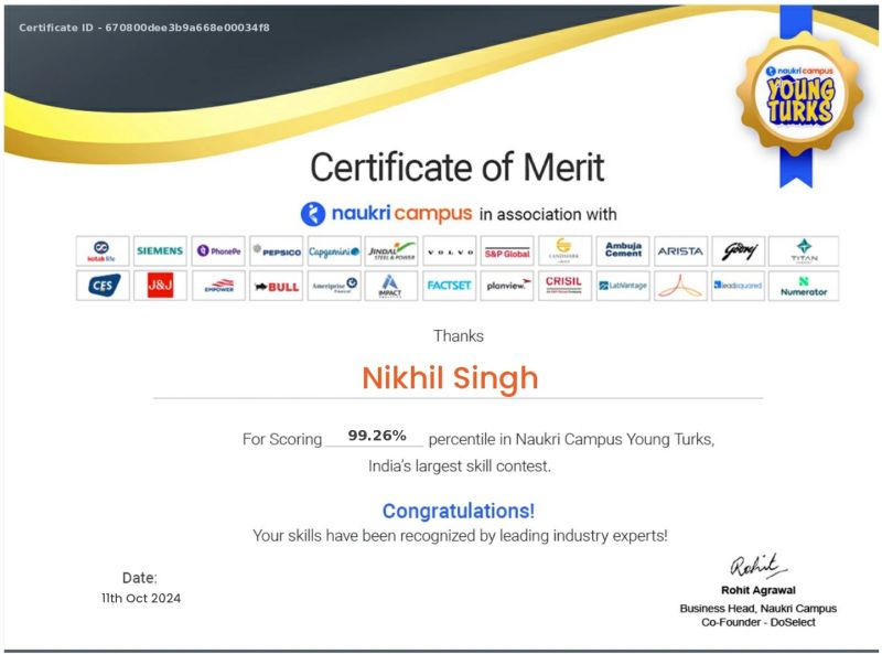 Nikhil Niraj Singh on LinkedIn: #youngturks #naukricampus # ... Nikhil Niraj Singh on LinkedIn: #youngturks #naukricampus # ...