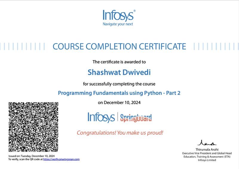 SHASHWAT DWIVEDI on LinkedIn: #python #programming #continuouslearning ... SHASHWAT DWIVEDI on LinkedIn: #python #programming #continuouslearning ...